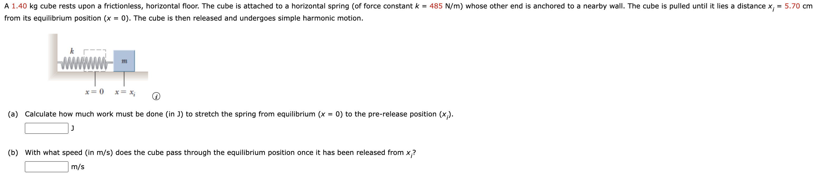 Solved = A 1.40 kg cube rests upon a frictionless, | Chegg.com