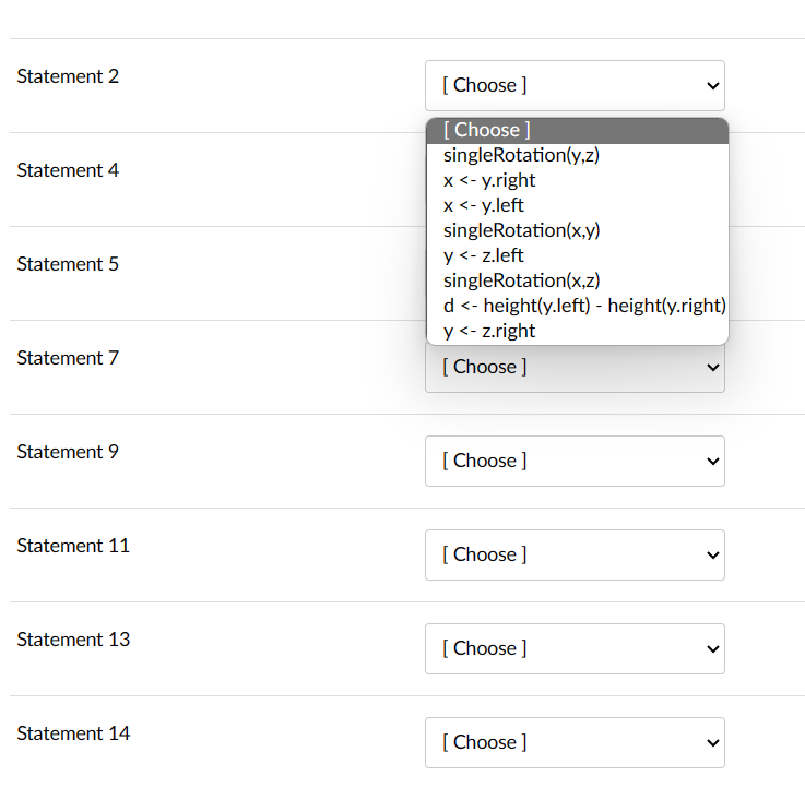 Solved Complete the pseudocode for the REBALANCE method | Chegg.com