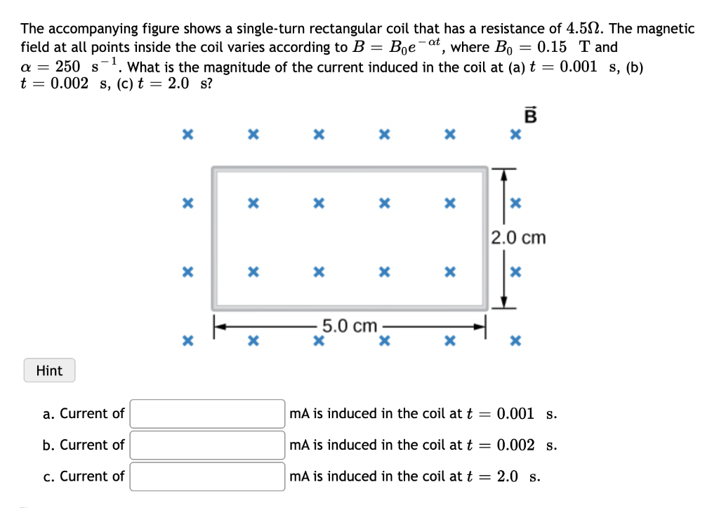 Solved The accompanying figure shows a single-turn | Chegg.com
