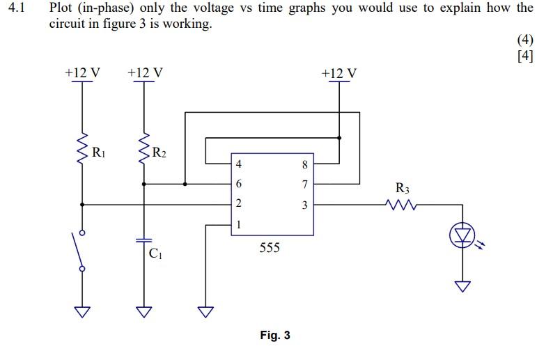 Solved 4.1 Plot (in-phase) only the voltage vs time graphs | Chegg.com