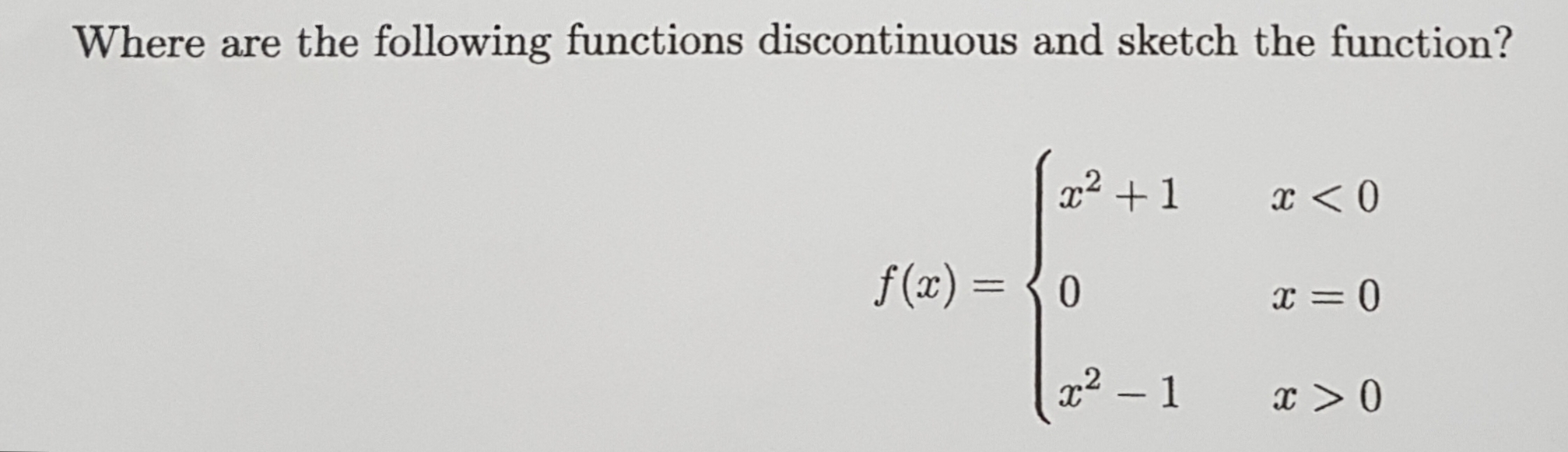 Solved Where are the following functions discontinuous and | Chegg.com