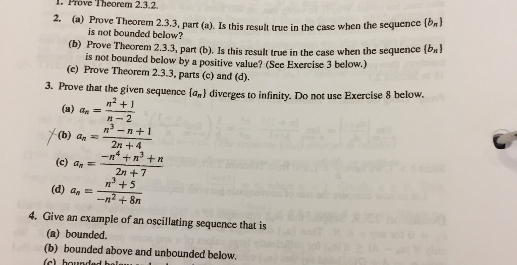 Solved 1. Prove Theorem 2.3.2. (a) Prove Theorem 2.3.3, part | Chegg.com