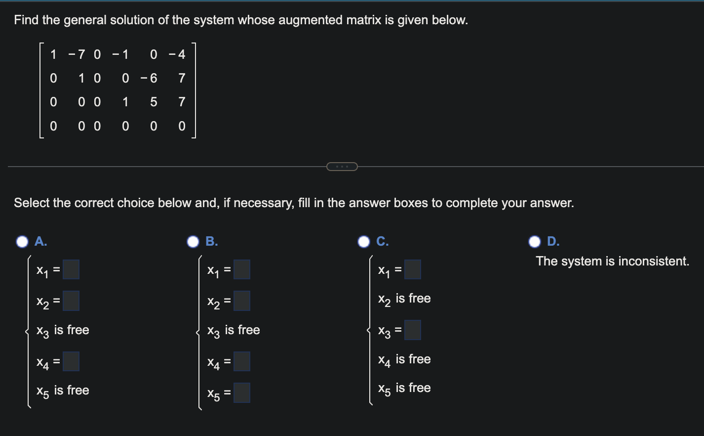 Solved Find the general solution of the system whose | Chegg.com
