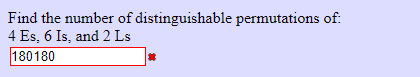 Solved Find the number of distinguishable permutations of: 4 | Chegg.com