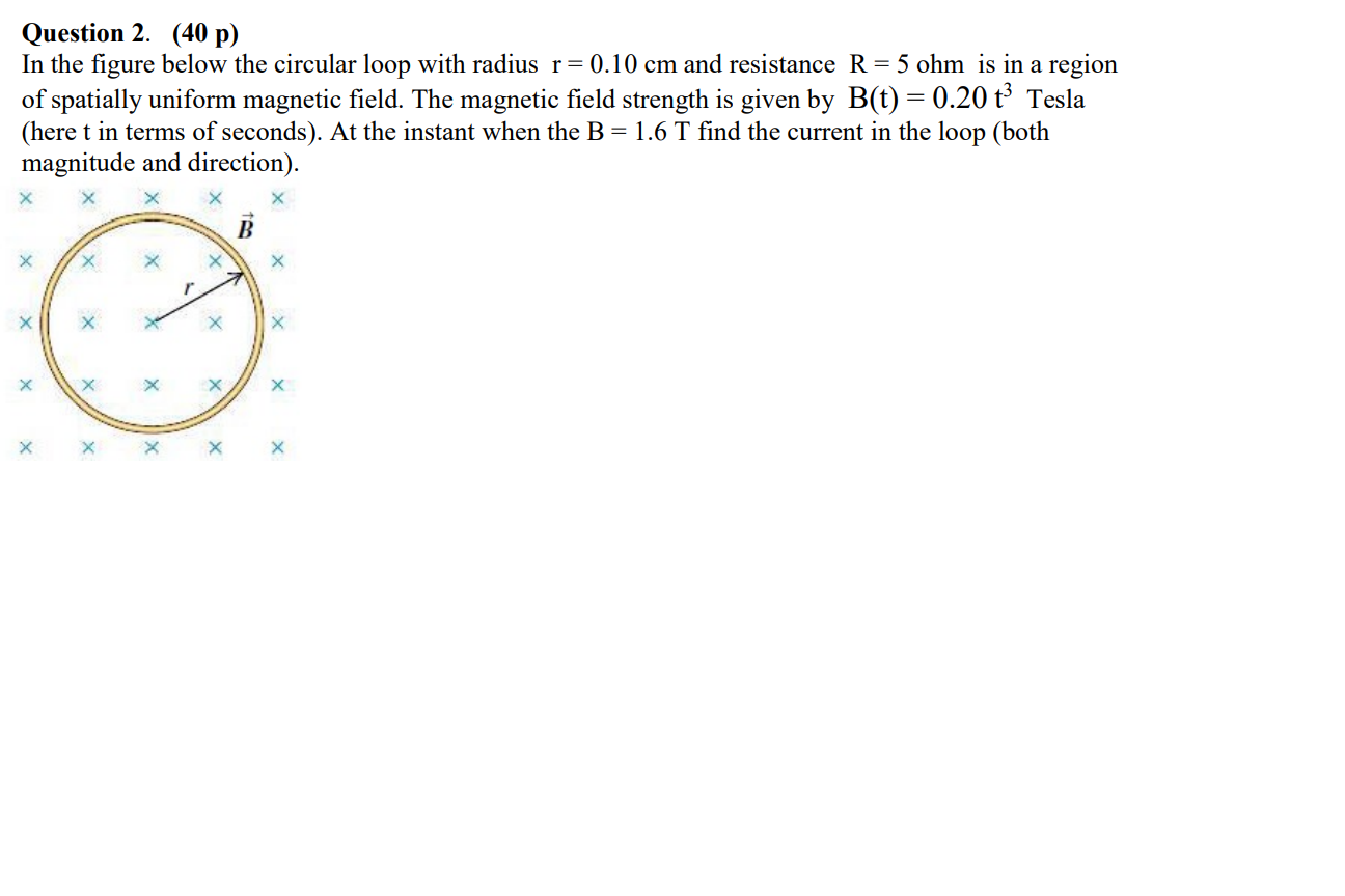 Solved Question 2. (40 p) In the figure below the circular | Chegg.com