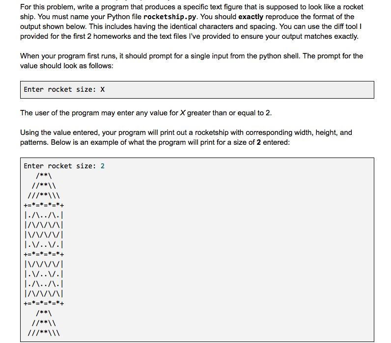 Solved For this problem, write a program that produces a | Chegg.com