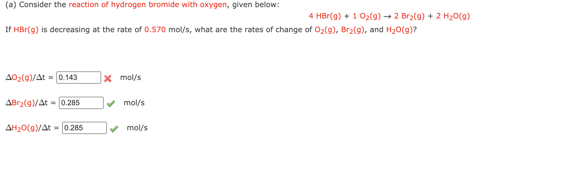 Solved (a) Consider the reaction of hydrogen bromide with | Chegg.com