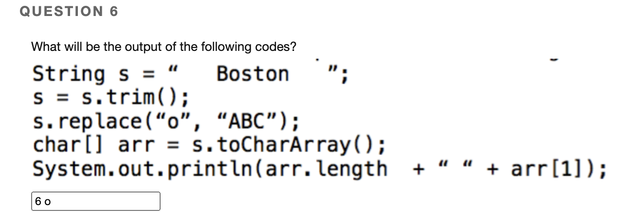 Solved What will be the output of the following codes? | Chegg.com