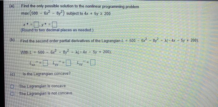 Solved (a) Find the only possible solution to the nonlinear | Chegg.com