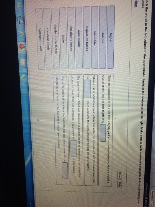 Solved e preious | 23 of 25 atch the words in the left | Chegg.com
