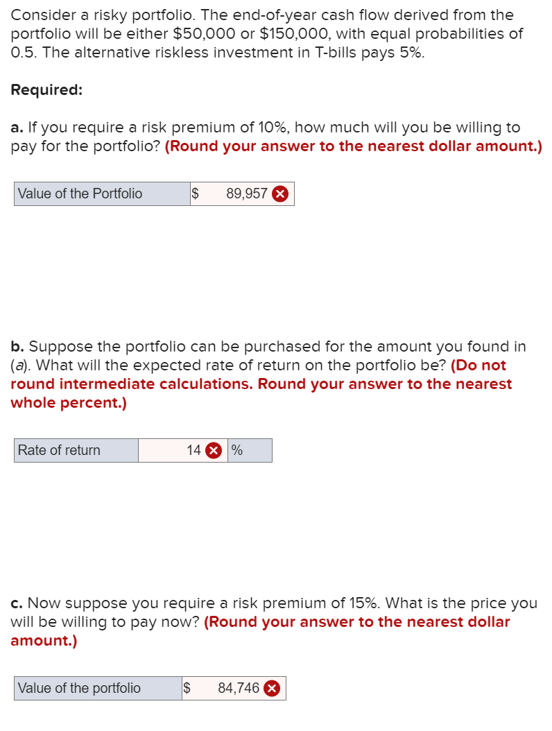 Solved Consider a risky portfolio. The end-of-year cash flow | Chegg.com