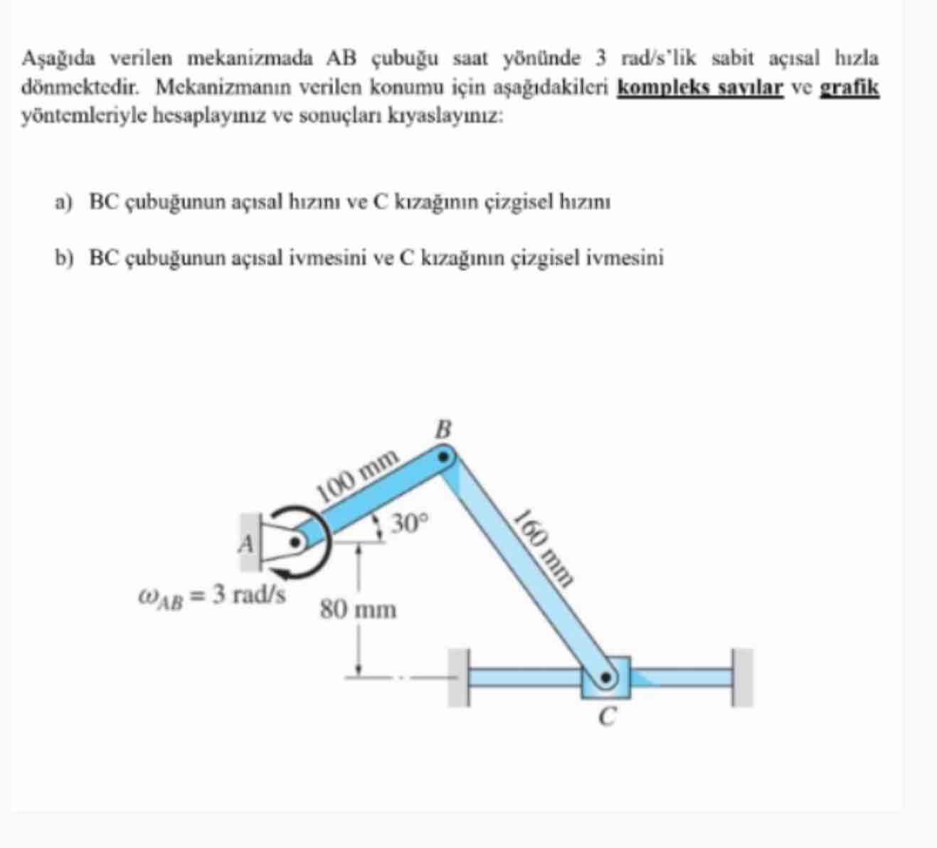 Solved In the mechanism given below, rod AB rotates | Chegg.com