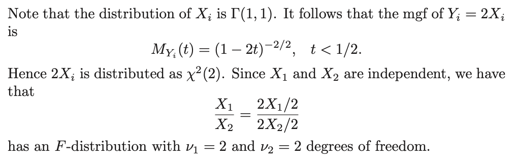Solved Let X1 X Be Iid With Common Distribution Having The