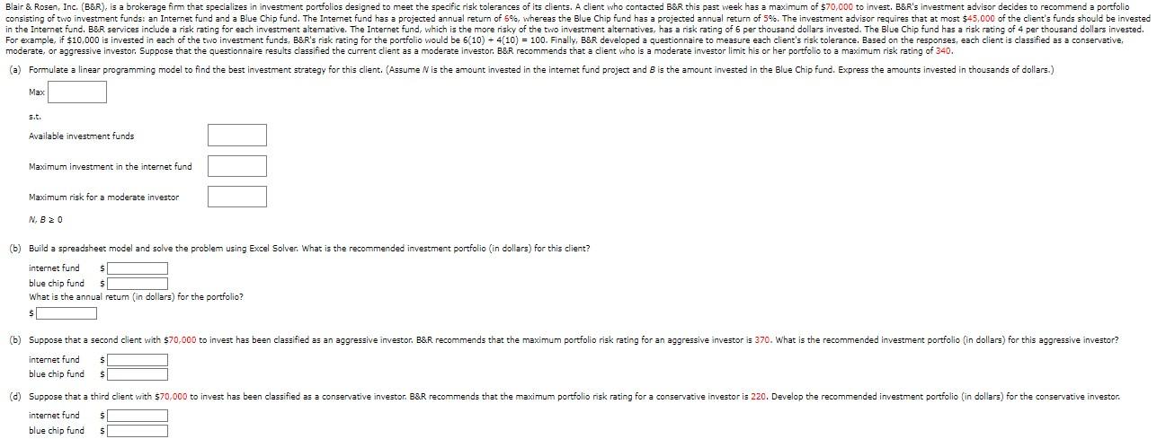 Solved Max (b) Build a spreadsheet model and solve the | Chegg.com