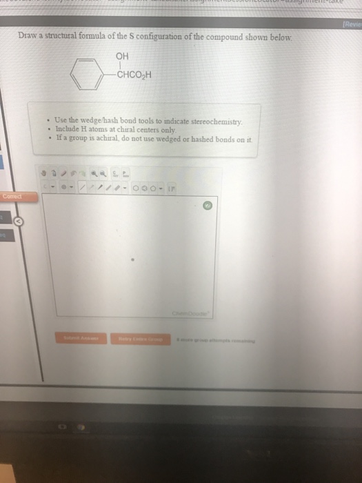 Solved Draw a structural formula of the S configuration of | Chegg.com
