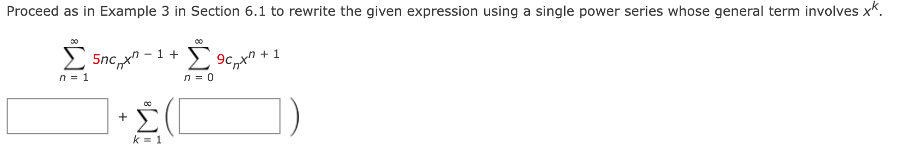 Solved Proceed as in Example 3 in Section 6.1 to rewrite the | Chegg.com