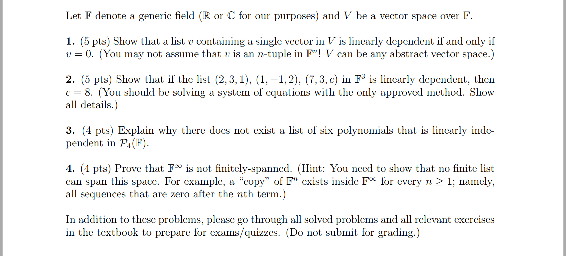 Solved 1. (5 pts) Show that a list v containing a single | Chegg.com