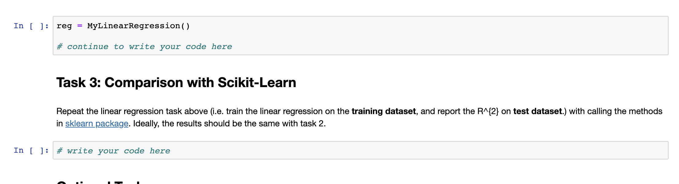 Solved Task 1: Define the class for multivariate linear | Chegg.com
