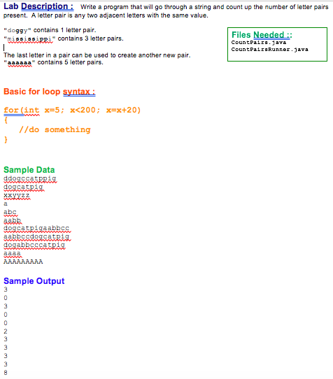 Solved Lab Description: Write a program that will go through | Chegg.com