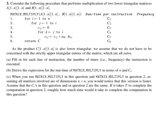 Solved 3. Consider the following procedure that performs | Chegg.com