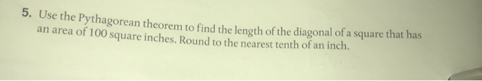 Solved 5. Use the Pythagorean theorem to find the length of | Chegg.com