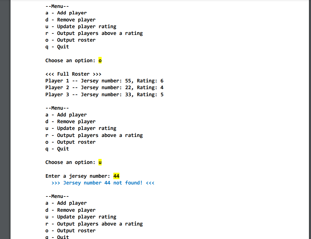 Solved Project Specifications: This program will store | Chegg.com