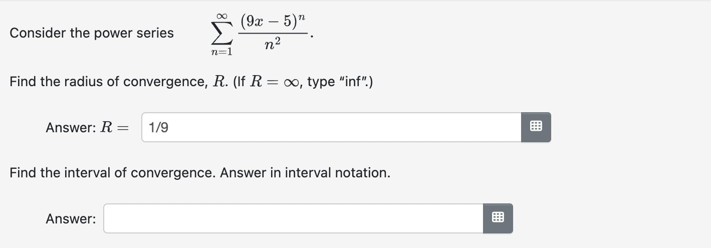 Solved Consider the power series \\( \\quad | Chegg.com