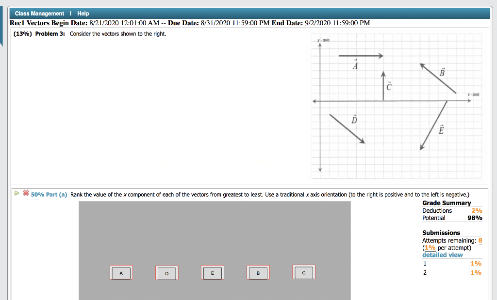 Solved Class Management | Help Rec1 Vectors Begin Date: | Chegg.com