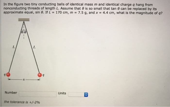 Solved In the figure two tiny conducting balls of identical | Chegg.com