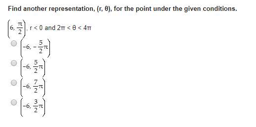 Solved Find another representation, (r, θ), for the point | Chegg.com
