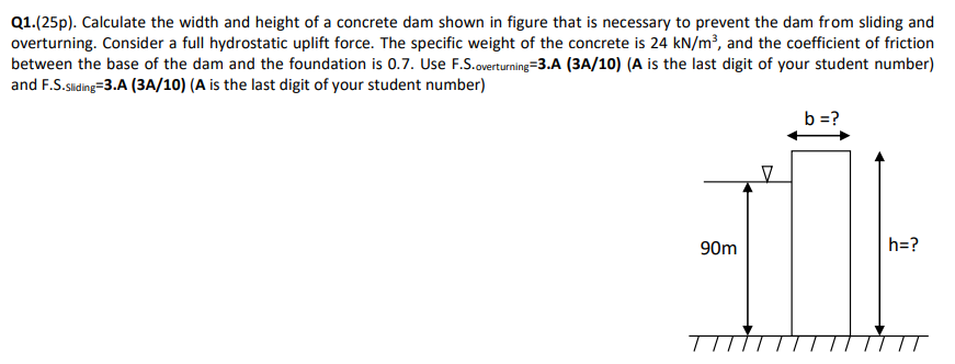 Solved Q1.(25p). Calculate the width and height of a | Chegg.com