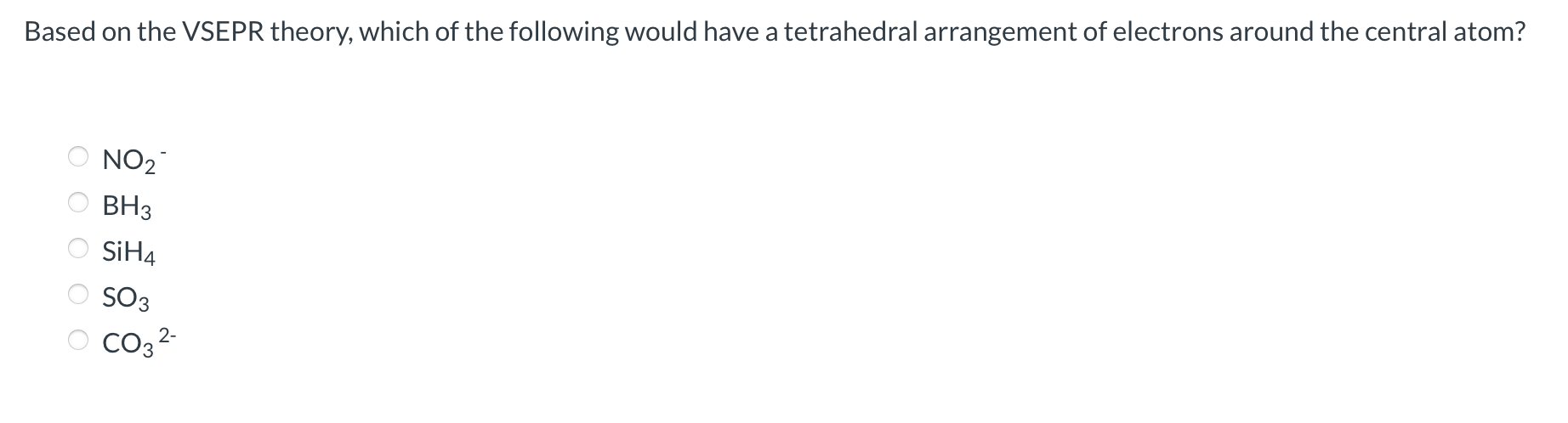 Solved Based on the VSEPR theory, which of the following | Chegg.com