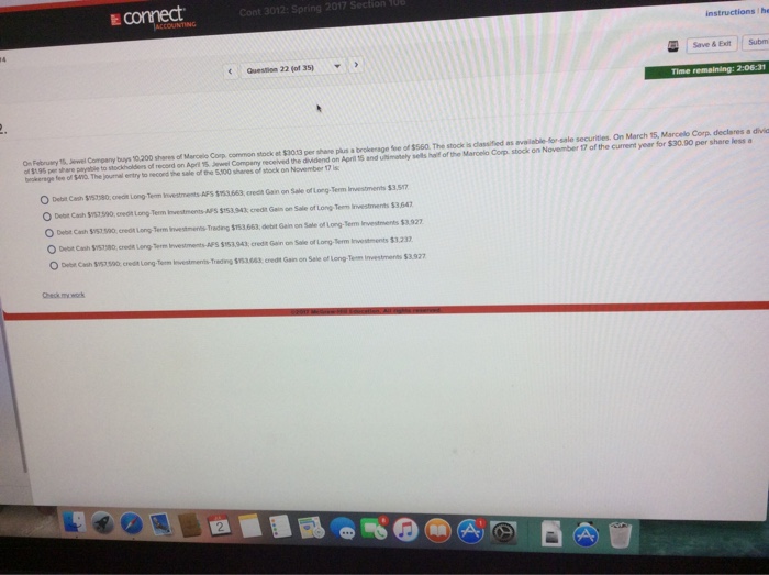 Solved connect. instructions I he Save&Ext Subm Question 22 | Chegg.com