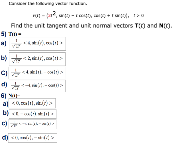 Solved Consider The Following Vector Function R T 2 2