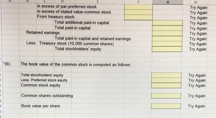 Solved 1-78 Prepare stockholders' equity section compute | Chegg.com