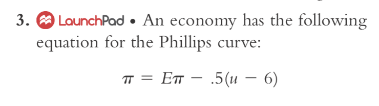 3. LaunchPad • An economy has the following equation | Chegg.com
