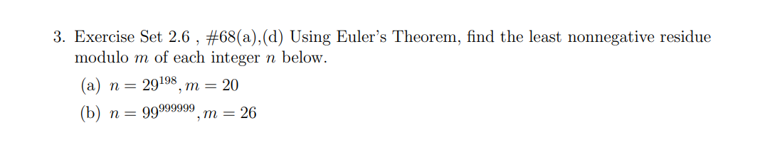 Solved Exercise Set 2.6 , ﻿#68(a),(d) ﻿Using Euler's | Chegg.com