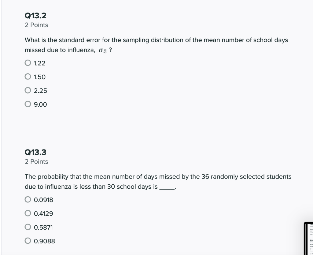 Solved Q13 6 Points Students who attend ABC elementary | Chegg.com