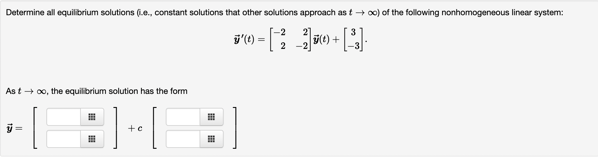 Solved Determine all equilibrium solutions (i.e., constant | Chegg.com