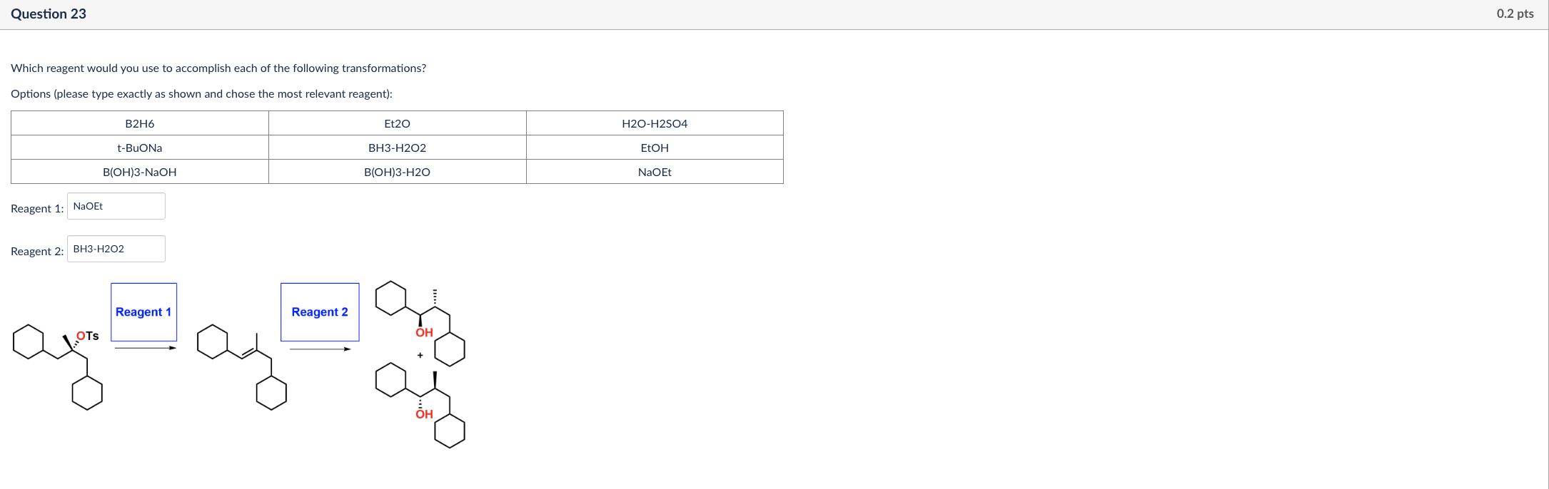 Solved Which reagent would you use to accomplish each of the | Chegg.com