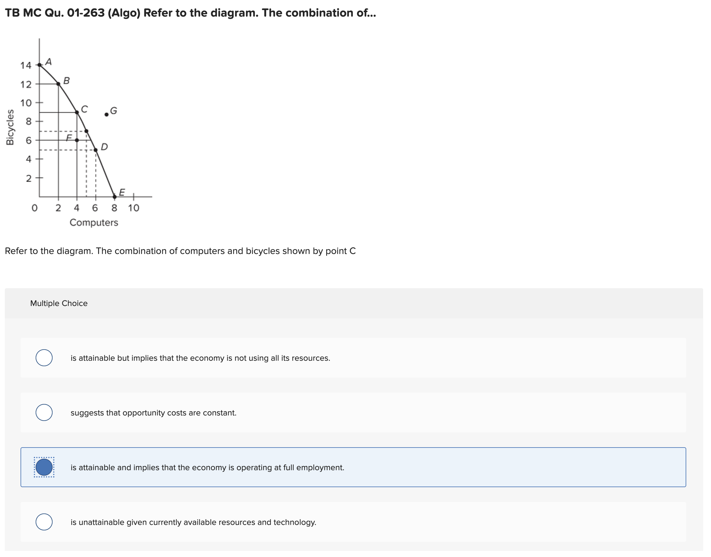 Solved TB MC Qu. 01-263 (Algo) ﻿Refer to the diagram. The | Chegg.com