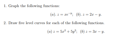 Solved 1. Graph the following functions: (a). | Chegg.com