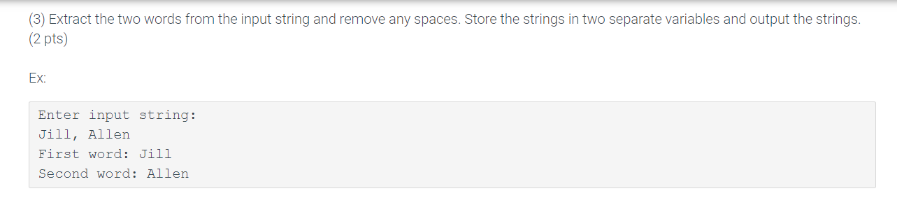Solved (2) Print an error message if the input string does | Chegg.com