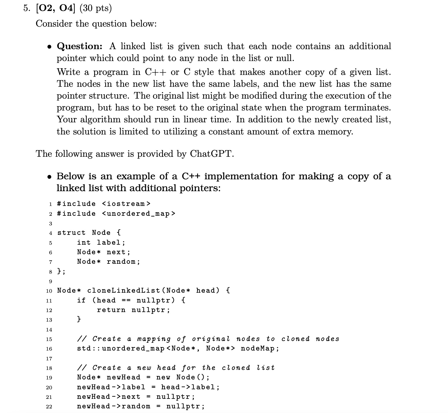 Solved while (curr != nullptr) \{ newCurr->random = nodeMap | Chegg.com