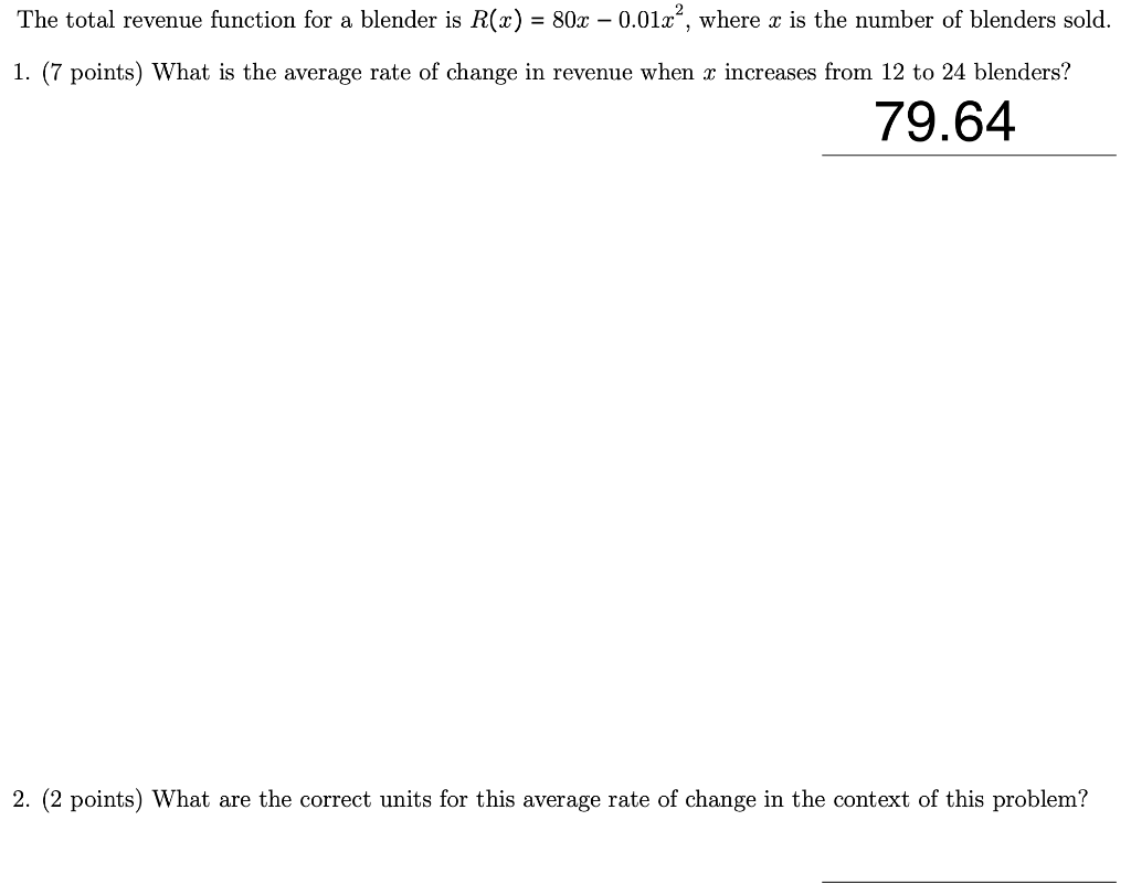 solved-the-total-revenue-function-for-a-blender-is-r-x-chegg