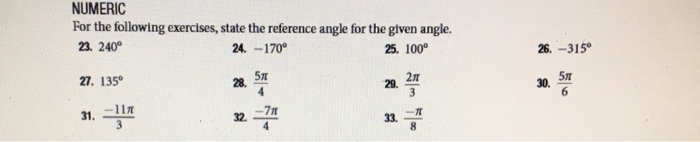 Solved NUMERIC For the following exercises, state the | Chegg.com