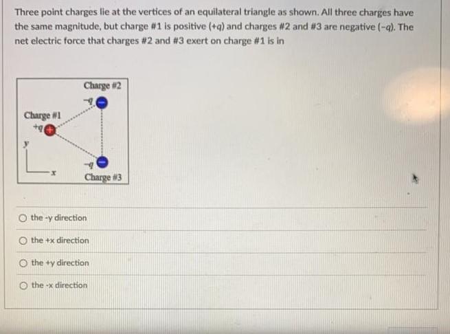 Solved Three point charges lie at the vertices of an | Chegg.com