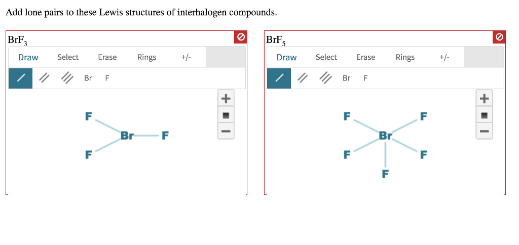 Solved Add lone pairs to these Lewis structures of | Chegg.com