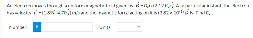 Solved An electron moves through a uniform magnetic field | Chegg.com