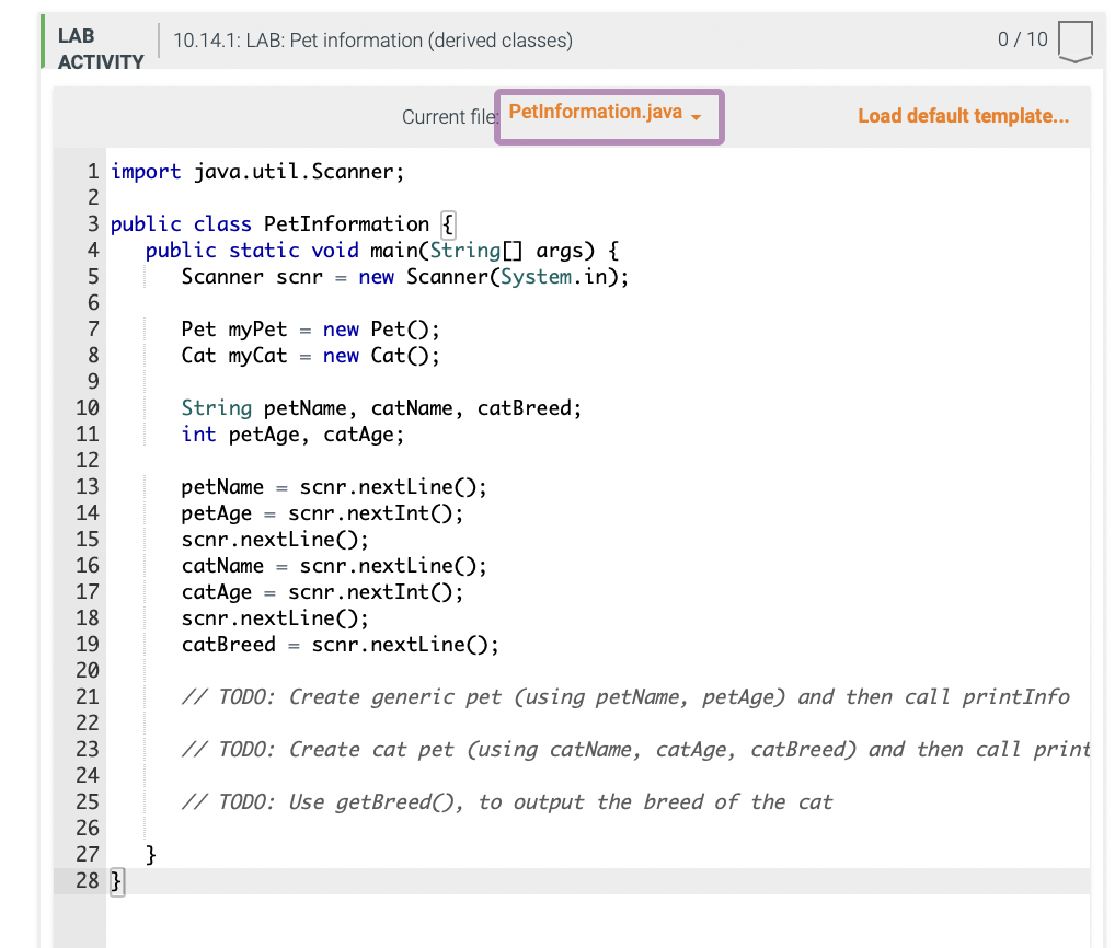 Solved The base class Pet has protected fields petName, and | Chegg.com